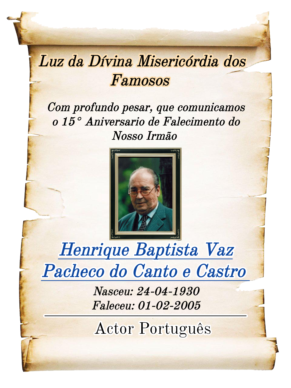 Henrique Baptista Vaz Pacheco do Canto e Castro :: Luz-da-divina ...